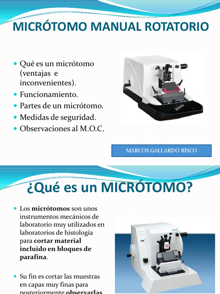 MICRÓTOMO MANUAL ROTATORIO (Mandado y Presentado) | Laboratorios ...