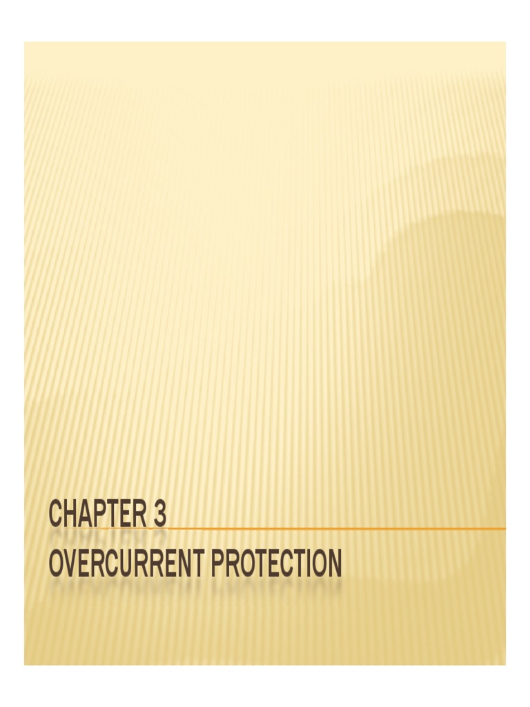 3 Overcurrent Protection | PDF | Relay | Power Engineering