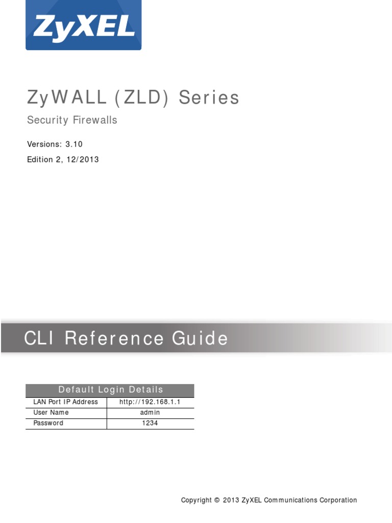 ZyWALL 310 - 2 | PDF | Radius | Command Line Interface