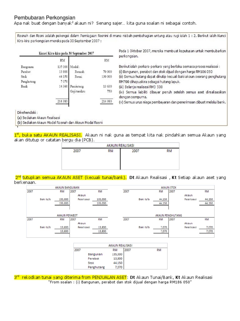 Pembubaran Perkongsian | PDF