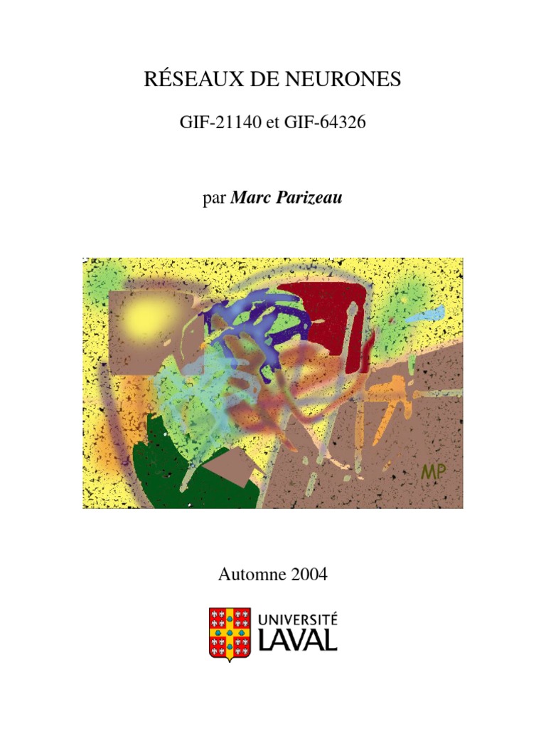 Livre - Reseaux de Neurones Par Marc Parizeau | PDF