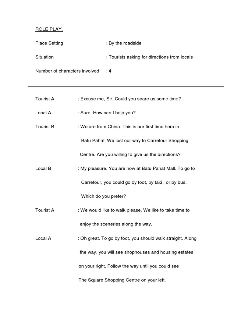 Tugasan English Role Play | PDF | Art