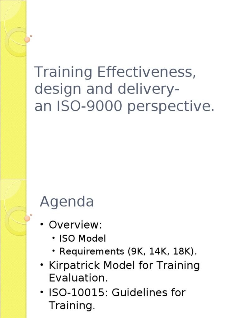 Training Effectiveness ISO 9001 | Iso 9000 | Verification And Validation