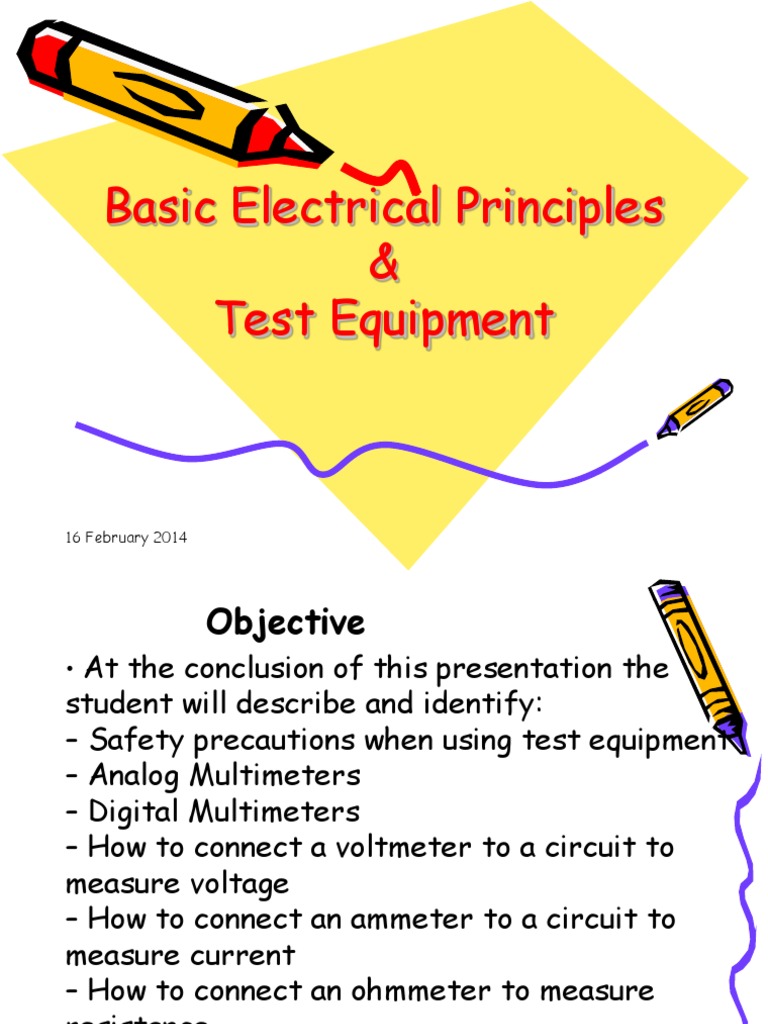 Basic Electrical Principles & Test Equipment: 16 February 2014 | PDF ...