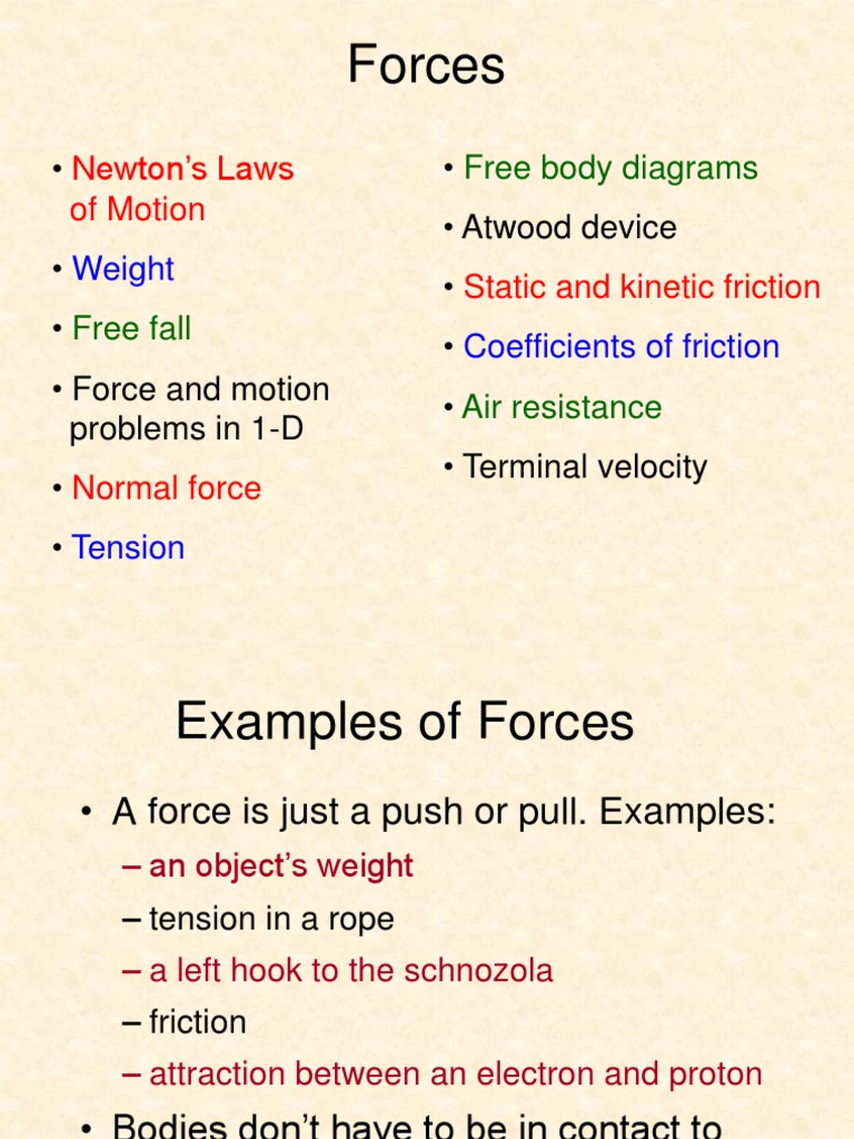 Chapter 2:force | PDF | Force | Mass