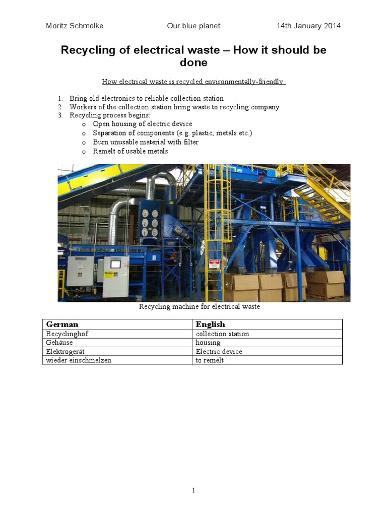 Recycling of Electrical Waste | PDF