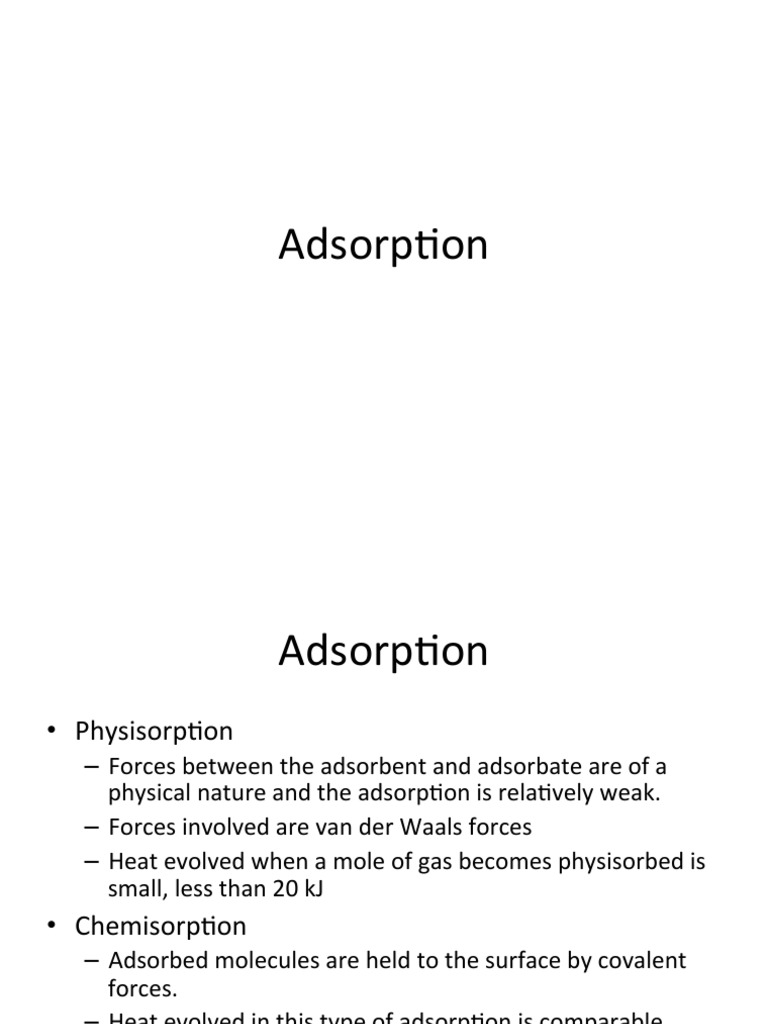 Adsorption | PDF | Adsorption | Chemical Processes