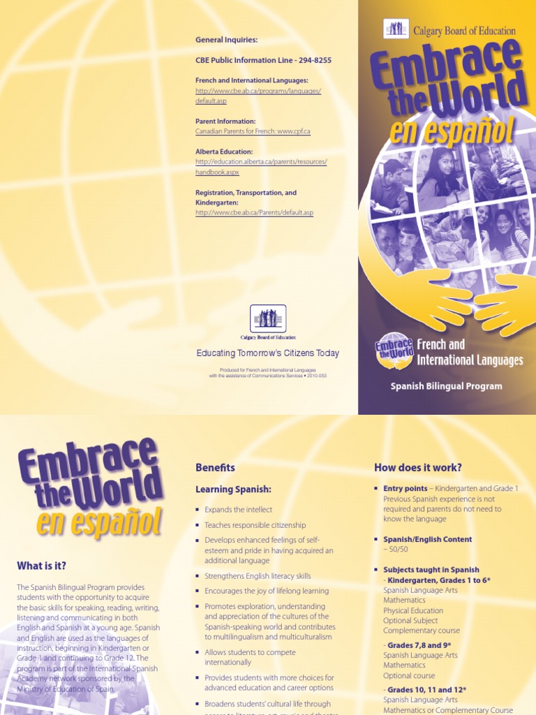 Spanish in Calgary | PDF | Multilingualism | Kindergarten