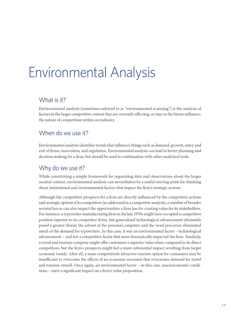 Environmental Analysis | PDF | Competition | Economies