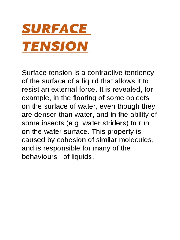 Physics Project | PDF | Surface Tension | Liquids