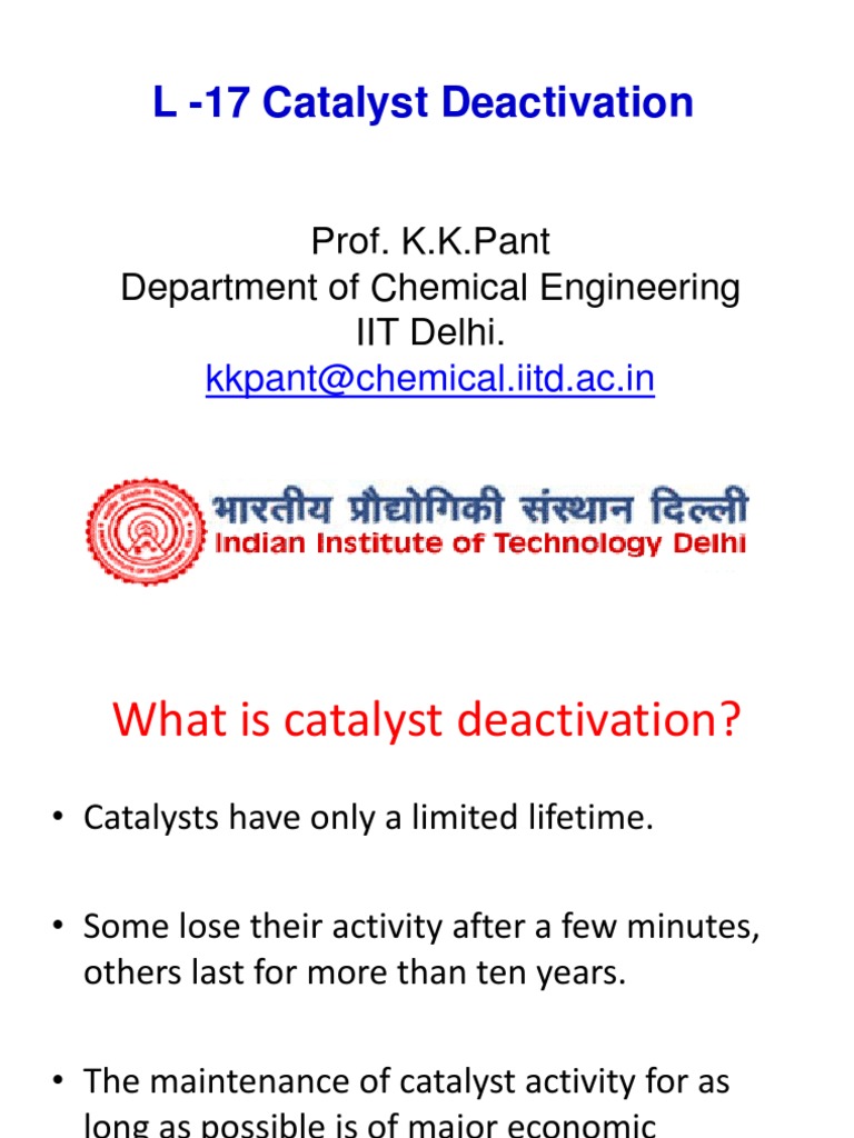 Causes and Types of Catalyst Deactivation | PDF | Catalysis | Chemical ...