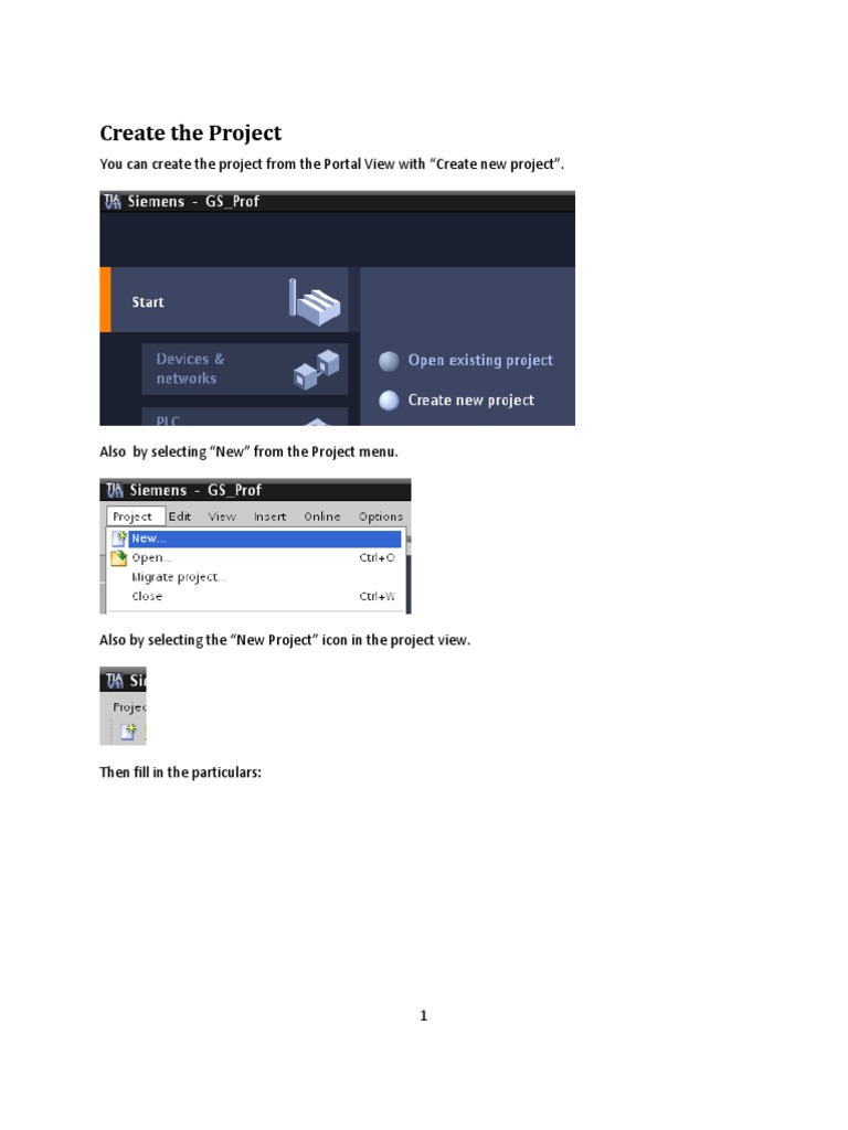 WinCC Professional Project Setup Guide | PDF | Menu (Computing) | Button (Computing)