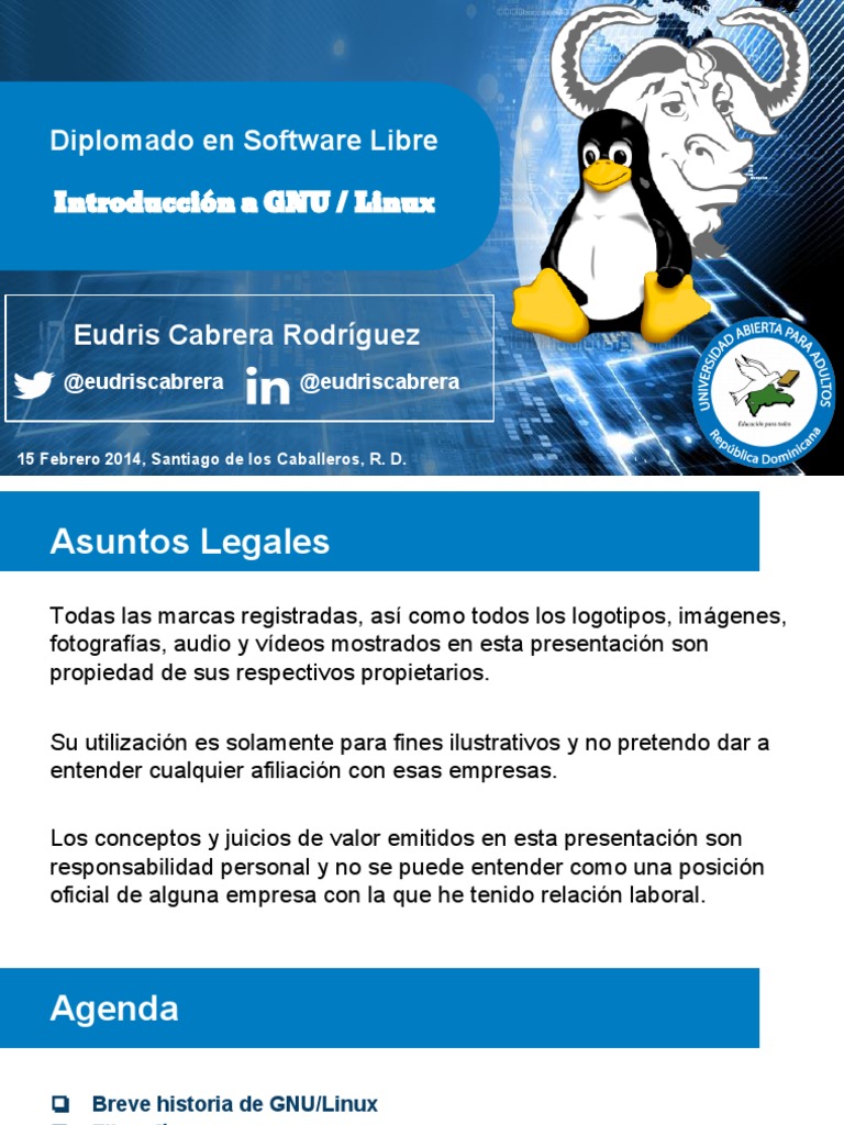 Introducción A GNU - Linux PDF | PDF | Distribución de Linux | Kernel (sistema operativo)