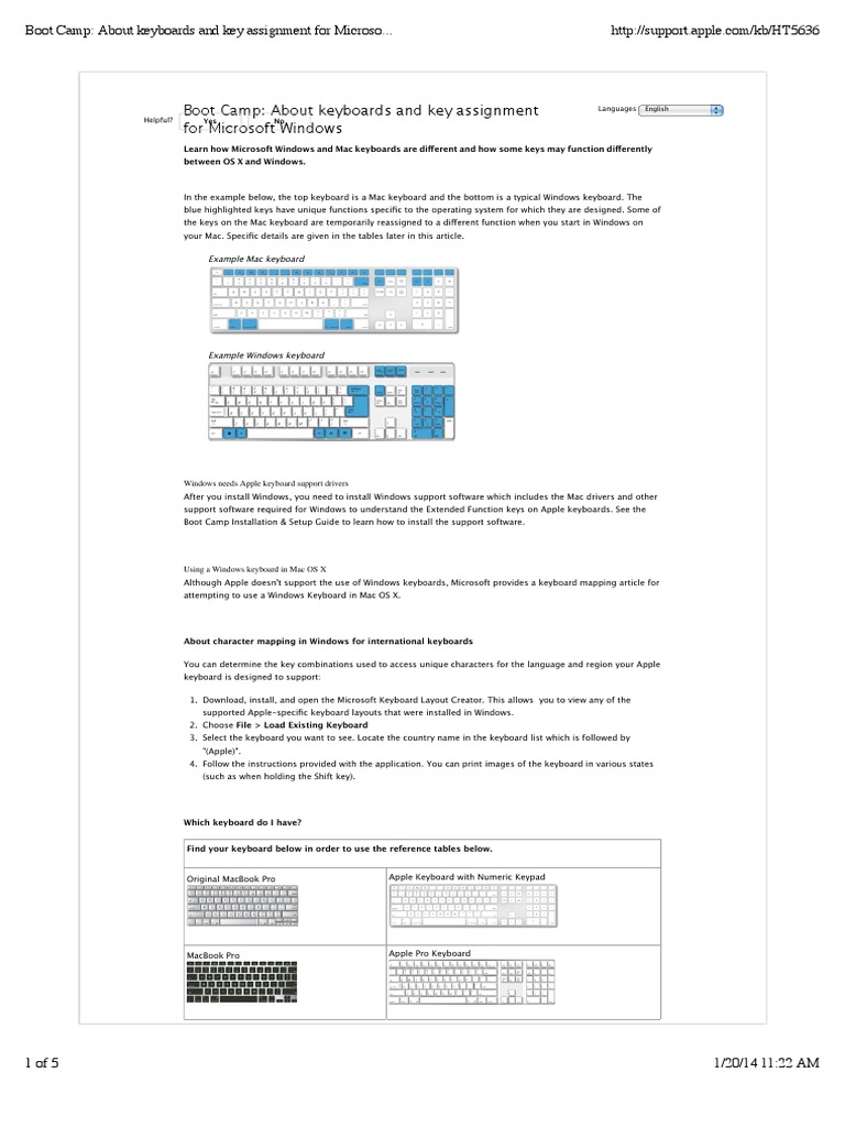 Boot Camp: About Keyboards and Key Assignment For Microsoft Windows ...