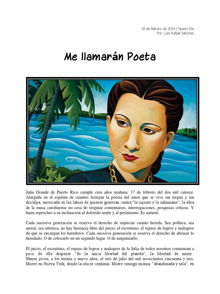 Julia de Burgos | PDF | Poesía