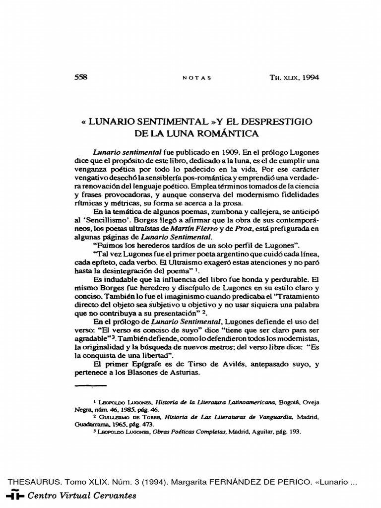 Lunario Sentimental Leopoldo Lugones | PDF | Poesía