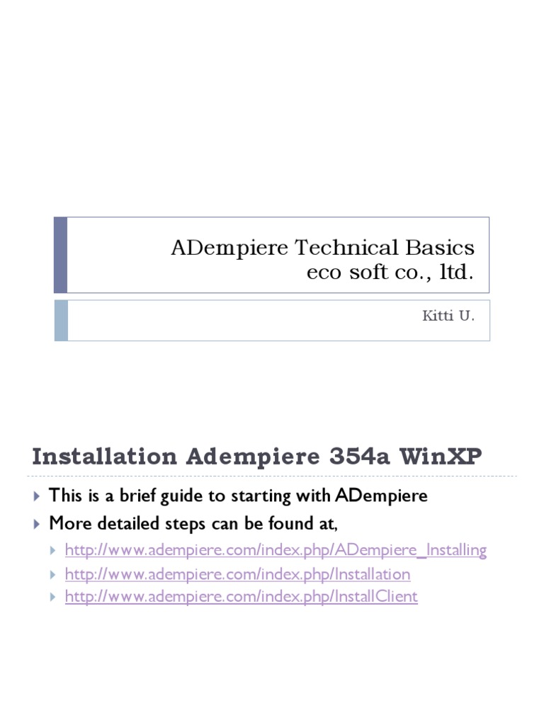ADempiere Setup Guide | PDF | Computing | Software