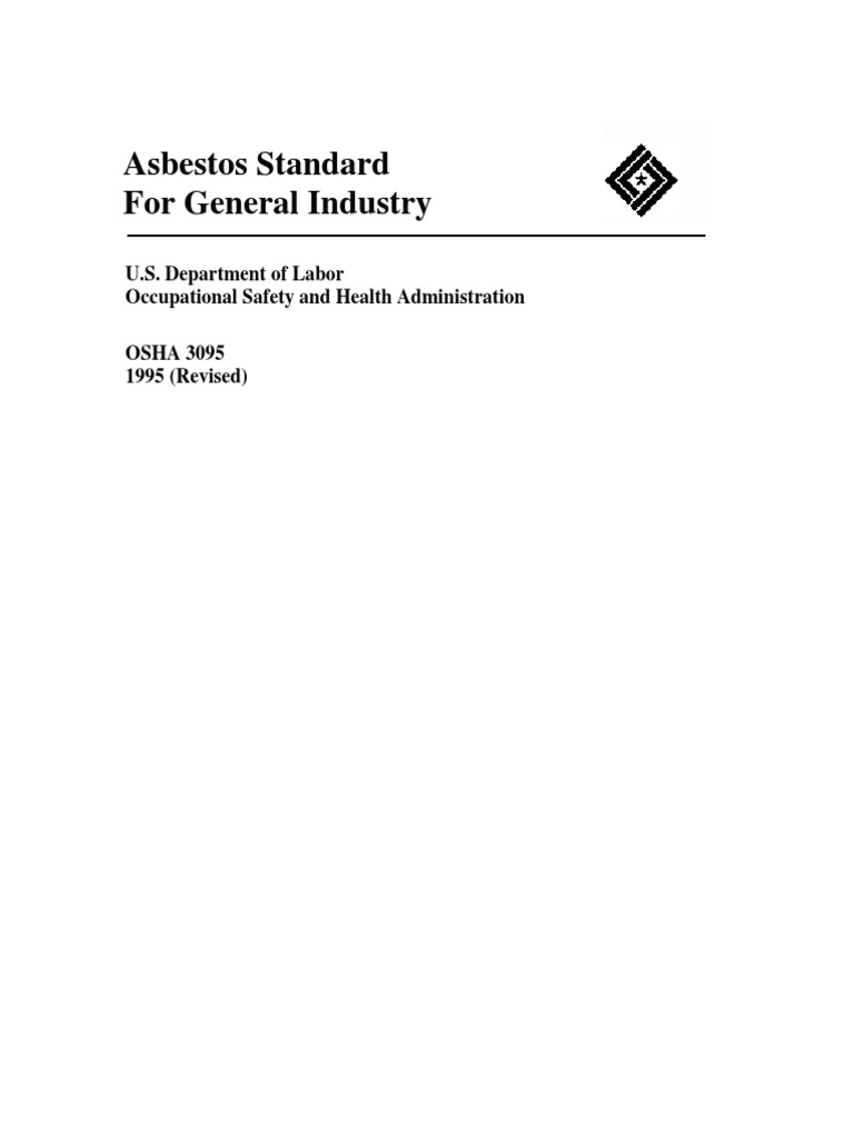 Osha 3095 | PDF | Occupational Safety And Health Administration | Asbestos