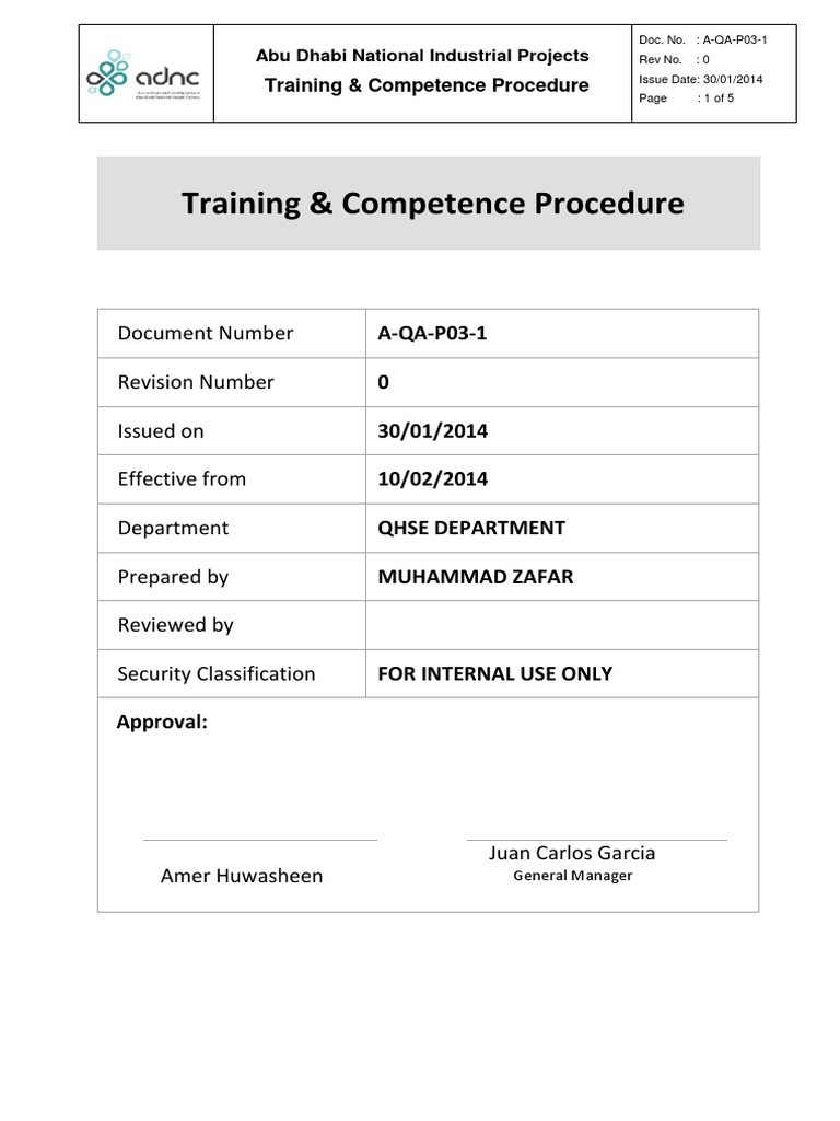 Training & Competence Procedure | PDF | Competence (Human Resources ...