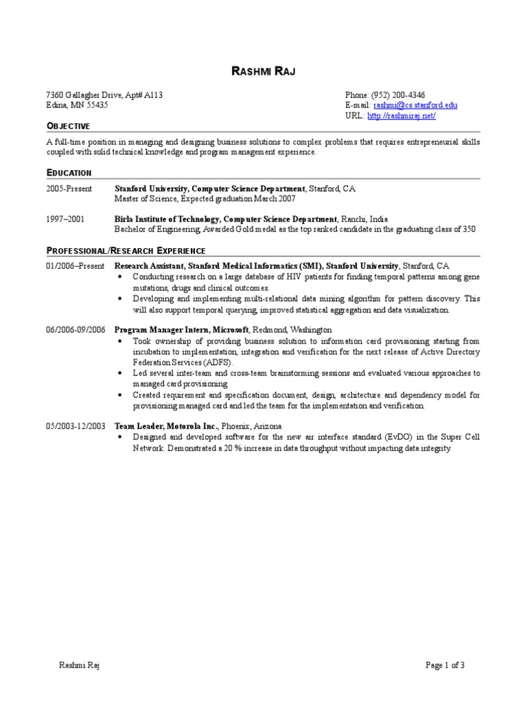 Ashmi AJ: Stanford University, Computer Science Department, Stanford ...