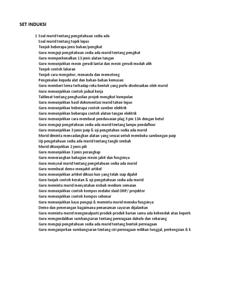 Set Induksi (Contoh) | PDF