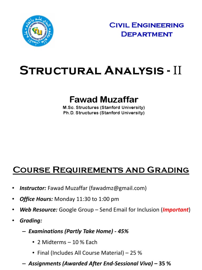 Structural Analysis - II: Fawad Muzaffar | PDF | Beam (Structure ...