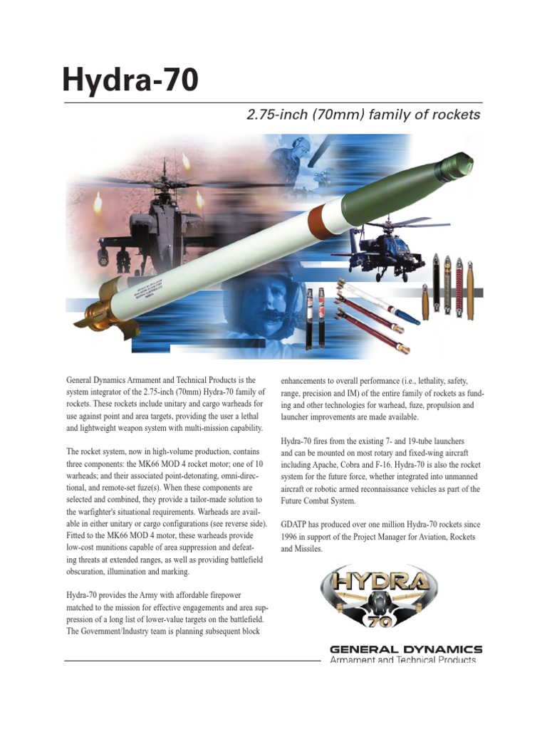 Hydra-70: 2.75-Inch (70mm) Family of Rockets | PDF | Aircraft | Aeronautics