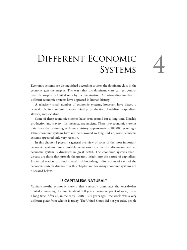 Different Economic Systems | Download Free PDF | Capitalism | Serfdom