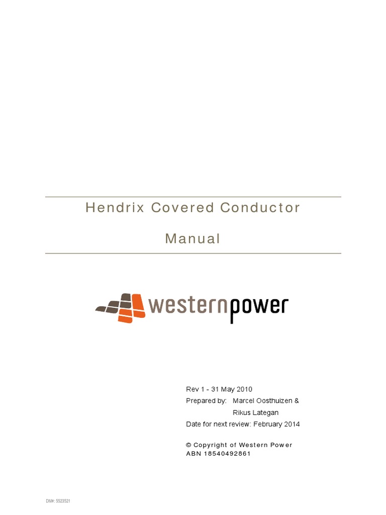 We n5523521 v7 Hendrix Covered Conductor | PDF | Insulator (Electricity ...