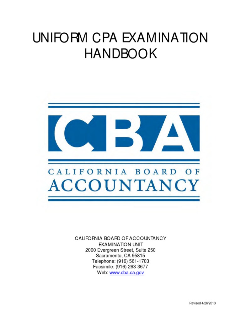 CPA Exam Book | Uniform Certified Public Accountant Examination ...