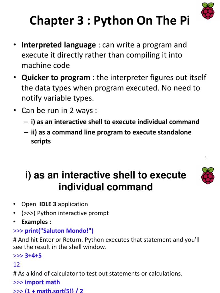 Python Programming on Raspberry Pi | PDF | Python (Programming Language) | Computer Program