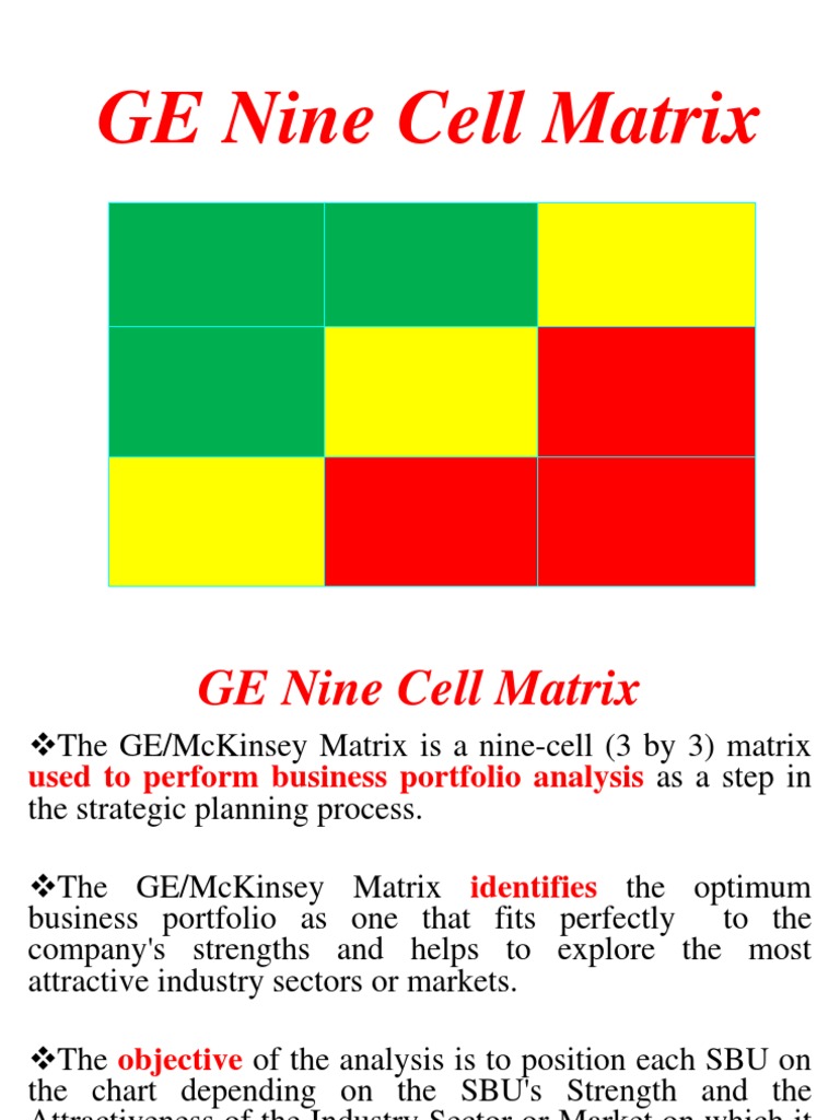 23_GE Nine Cell Matrix | Profit (Accounting) | Strategic Management 23_GE Nine Cell Matrix | Profit (Accounting) | Strategic Management