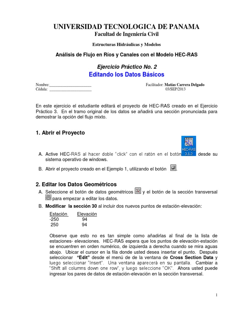 Ejercicio No. 2 - HEC-RAS | PDF | Software del sistema | Informática