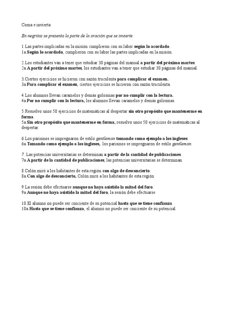 Coma Invertida | PDF | Enseñanza de matemática