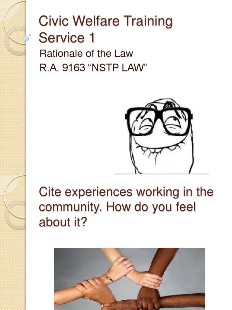 Understanding Civic Welfare Training | PDF | Government | Further Education