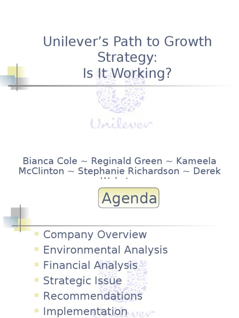 Unilever Strategy | PDF | Unilever | Brand