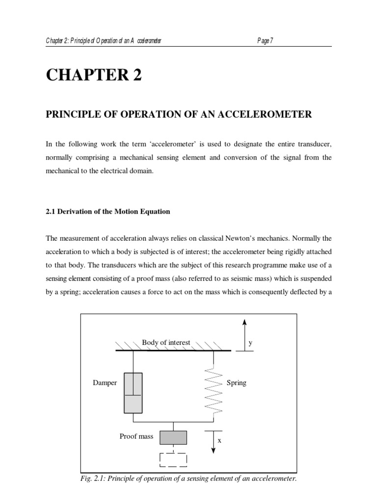 Accelerometer Operation Principles | PDF | Accelerometer | Feedback