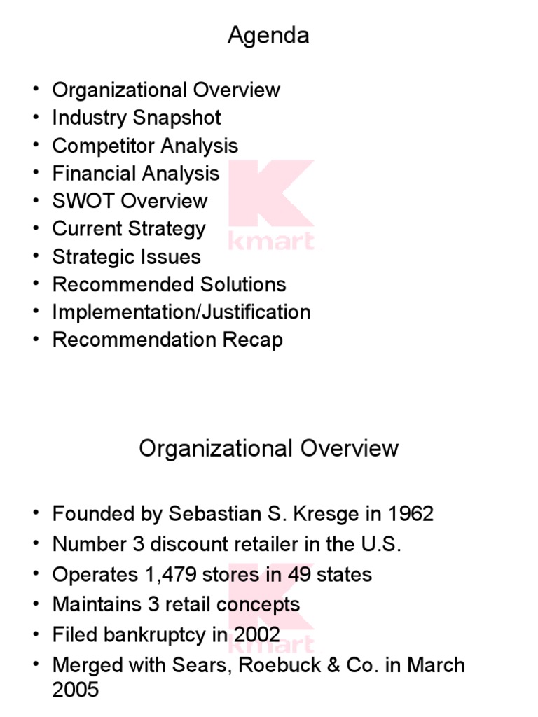 Kmart Strategy | PDF | Kmart | Retail