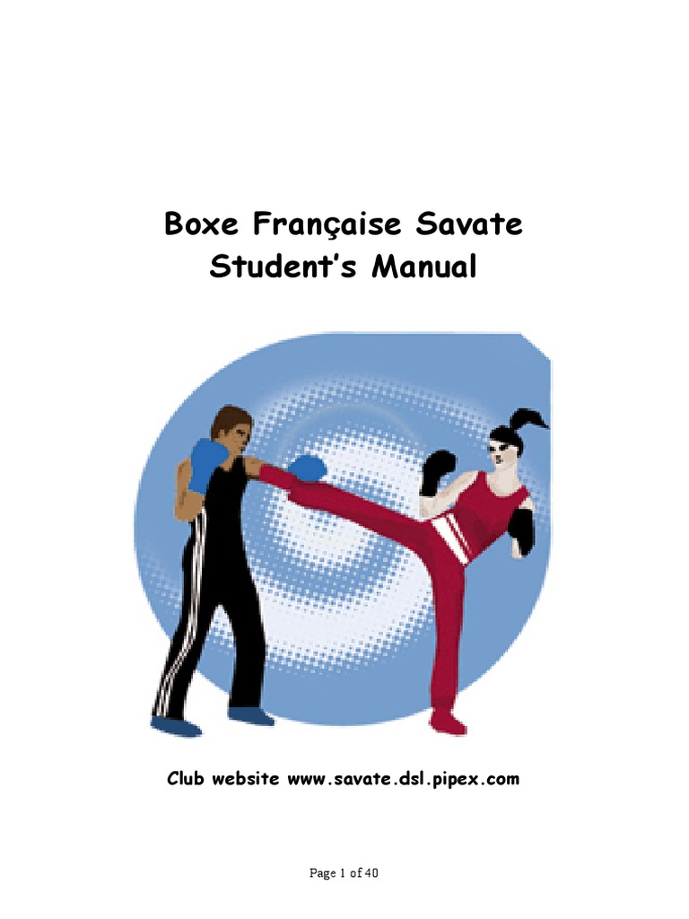 Savate Students Manual | PDF | Combat Sports | Combat