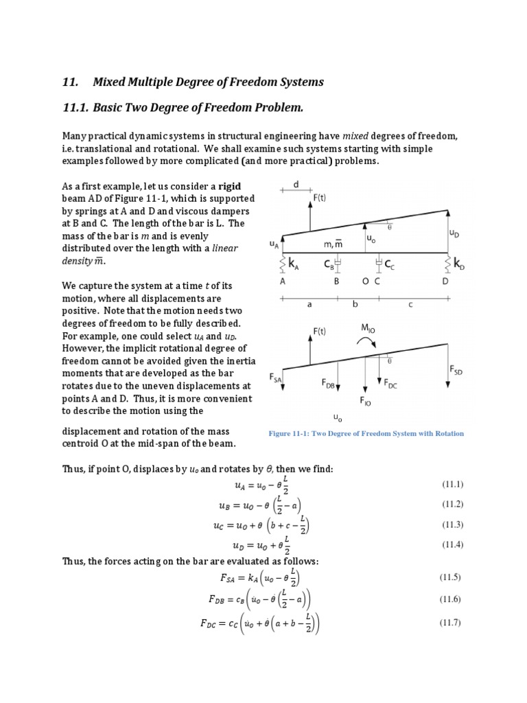MDOF Structural Dynamics | PDF | Stiffness | Matrix (Mathematics)