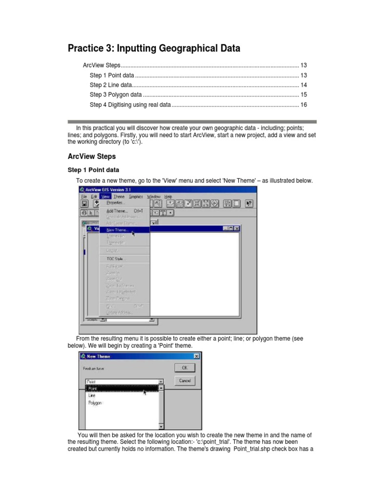 Creating Geographic Vector Data through Point, Line, Polygon, and ...