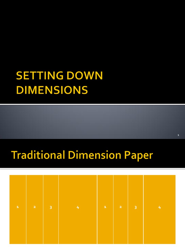 Setting Down Dimensions | Download Free PDF | Length | Measurement
