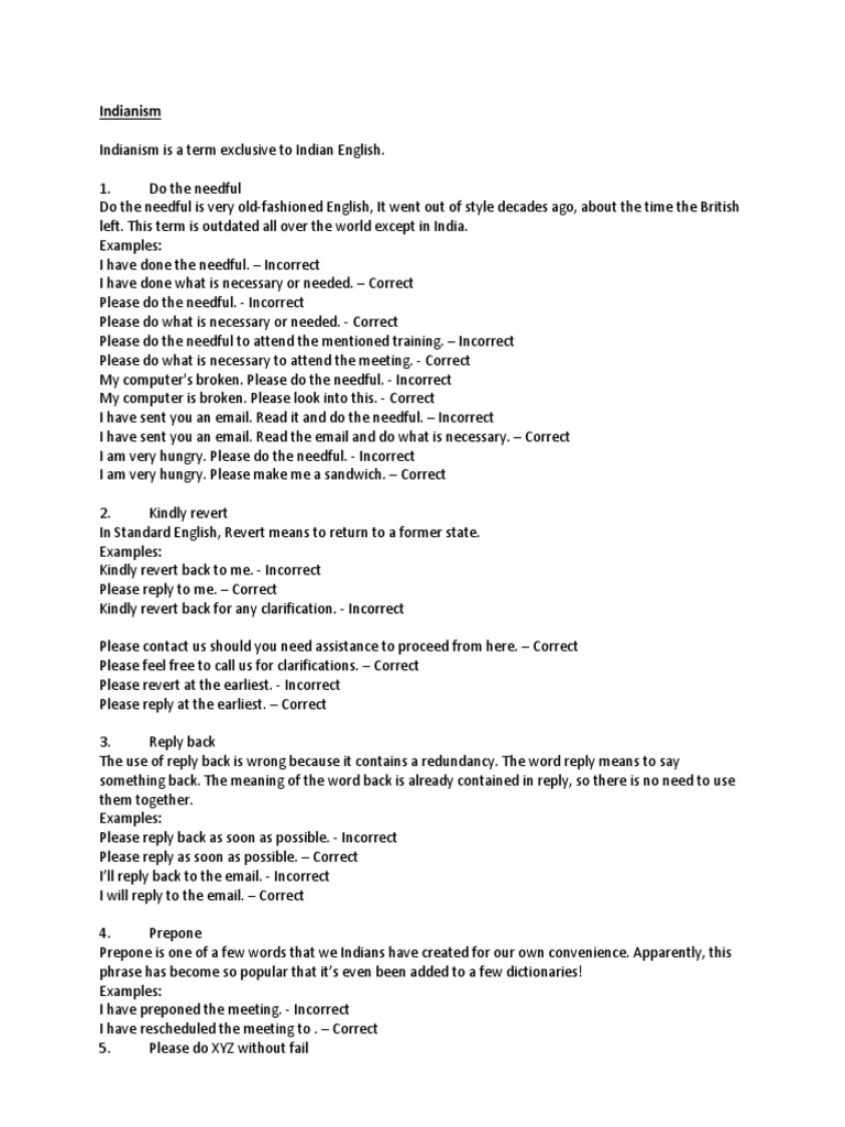 Indianism - Vinit | PDF | English Language | Linguistics