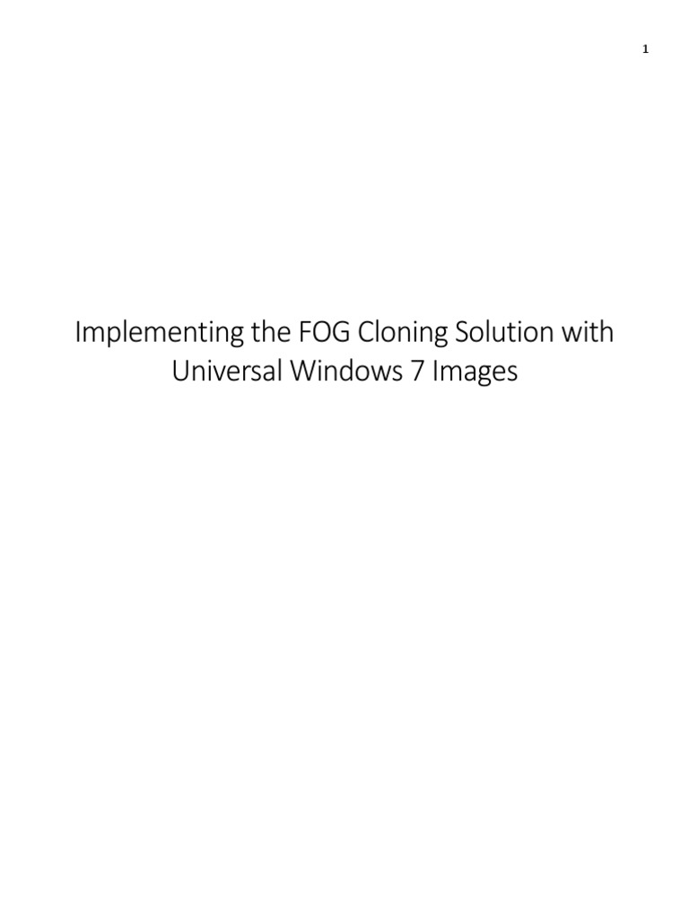 A Step-by-Step Guide to Implementing FOG Imaging Solution with ...