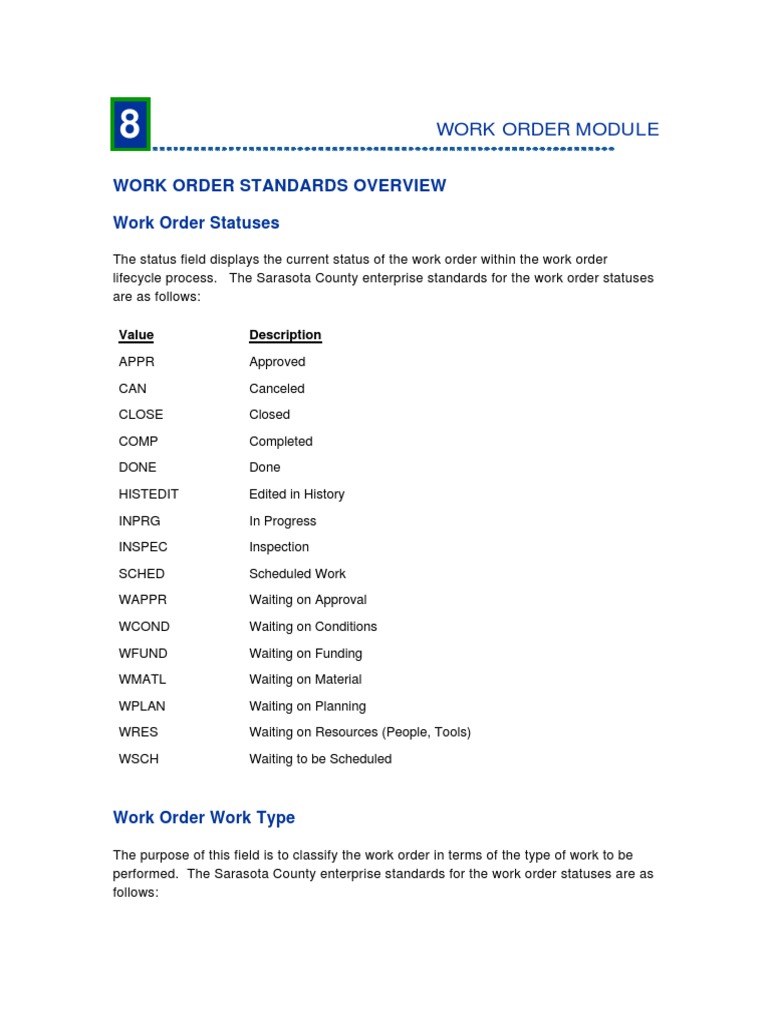 8 Work Order Module | PDF | Service Level Agreement | Employment