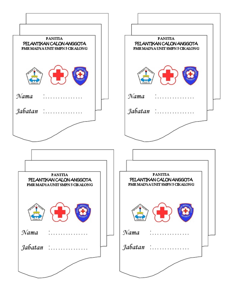 Id Card Pelantikan PMR SMP 5 | PDF | Karier & Perkembangan | Bisnis