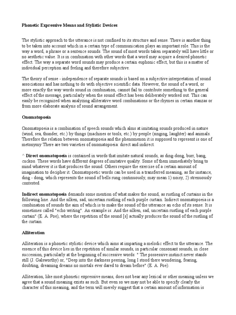Expressive Means and Stylistic Devices | PDF | Rhythm | Metre (Poetry)