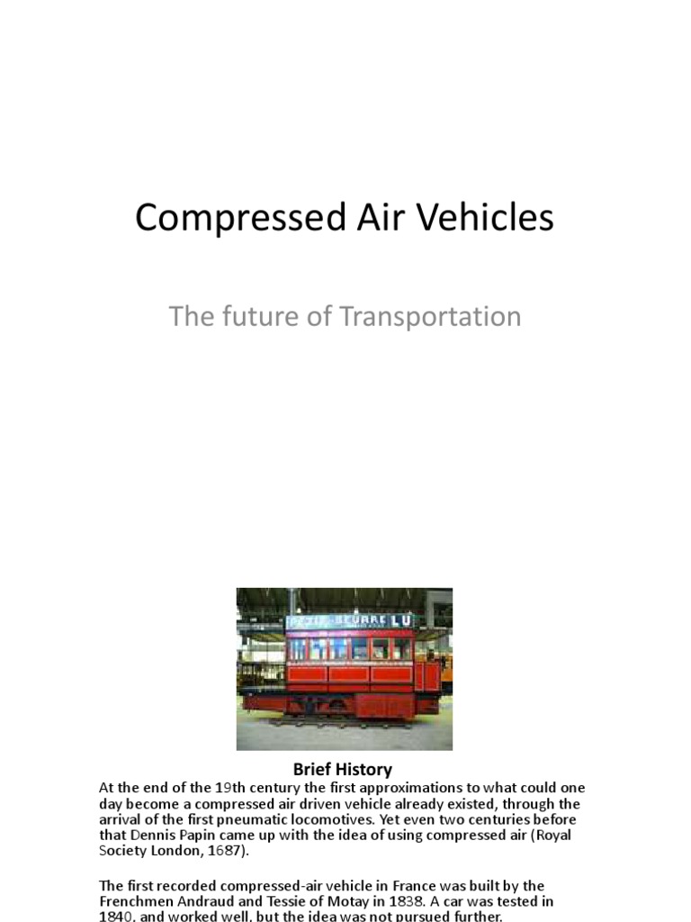 Compressed Air Vehicles Project1 | PDF | Engines | Vehicles