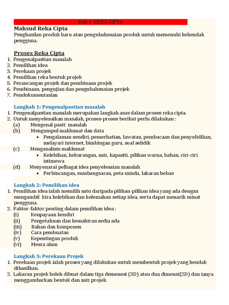 Proses Reka Cipta | PDF