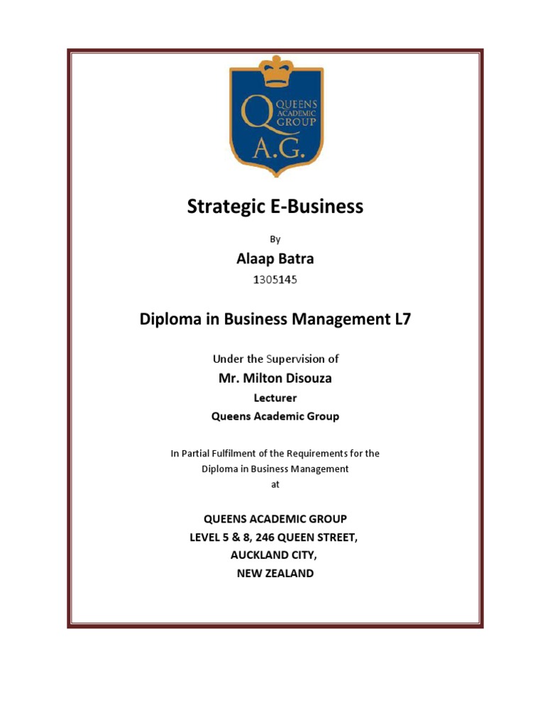 Strategic E-Business Case Studies | PDF